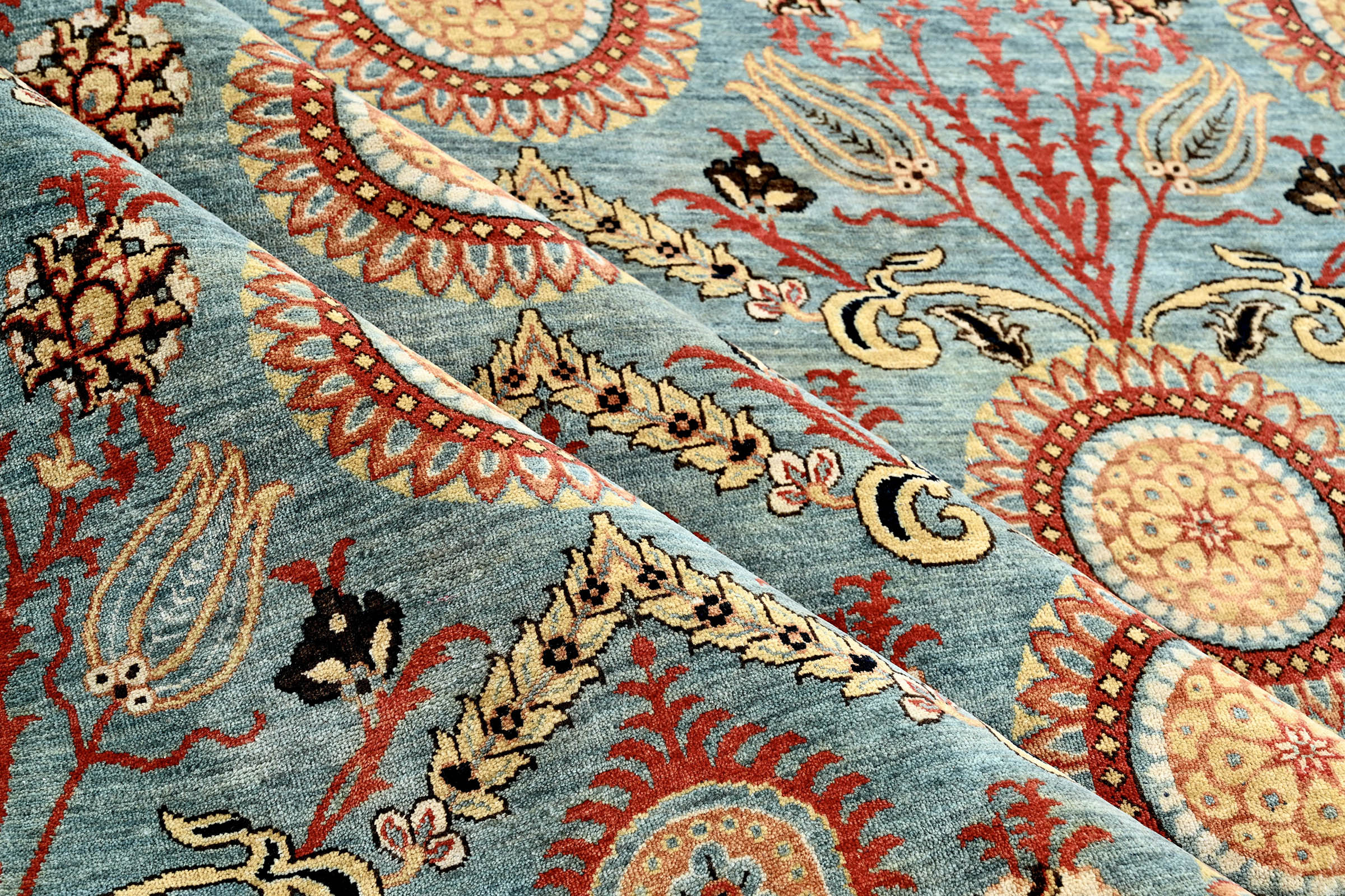 Mafi Signature | Khanna | KH-1315: Aqua/Rust