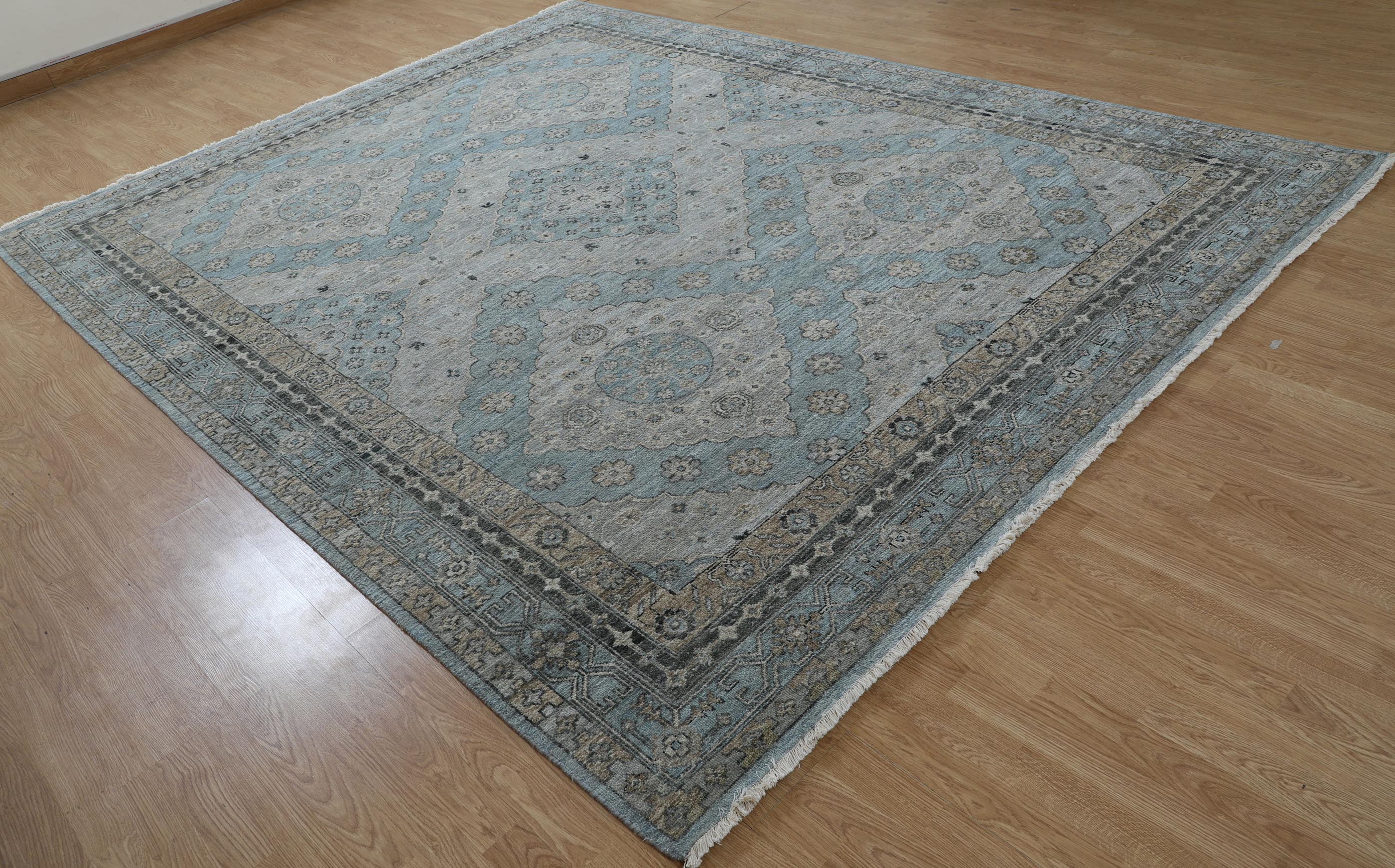 Mafi Signature | Legacy | LEG-104: Beige/Aqua